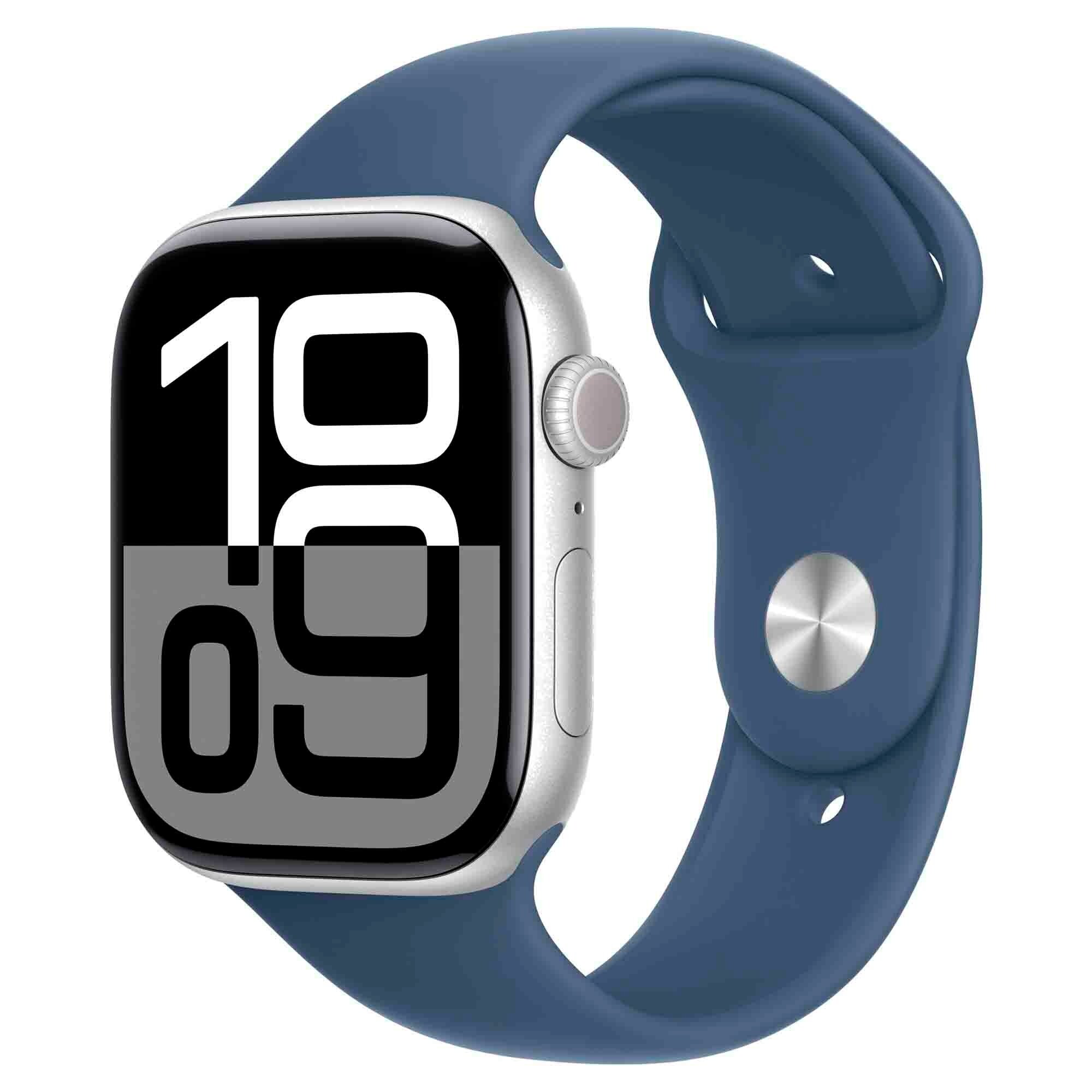 Умные часы Apple Watch Series 10 42mm Aluminum Case Silver with Lake Denim Sport Band S/M