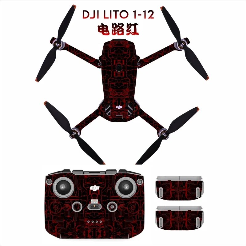 Набор защитных наклеек для контроллера DJI Lito 1 Красный, LITO 1-12-RCN3