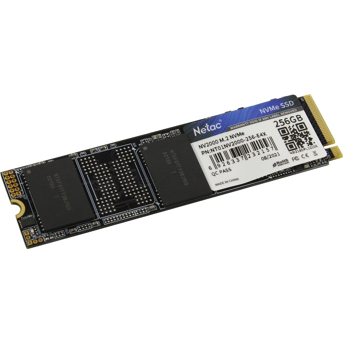 NV2000 NT01NV2000-256-E4X 256 Гб M.2 PCI-E Gen3 x4 M.2 Type 2280 M Key, TBW 140 W:1000МБ/сек — фото 1