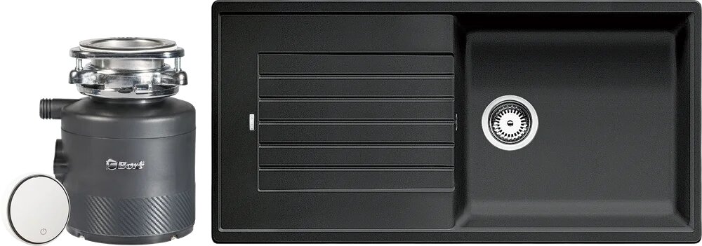 Комплект Мойка Blanco Zia XL 6S 517568 100x50, антрацит, искусственный гранит / Измельчитель Bort Alligator X электрический, нержавеющая сталь