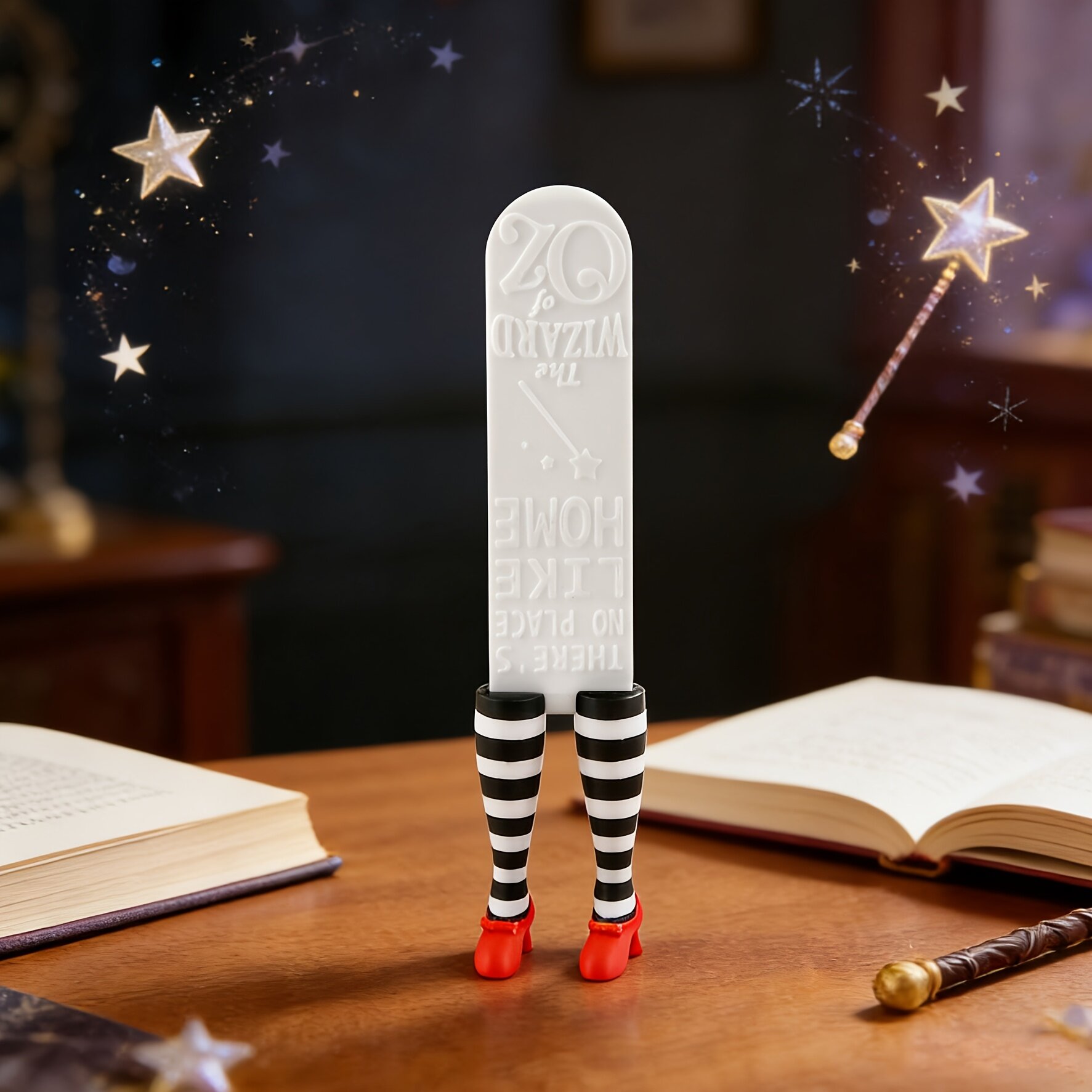 Закладка для книги из PLA в виде ноги ведьмы в туфле на высоком каблуке, белая, 1 шт.