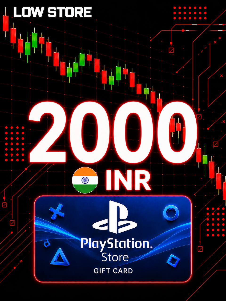 PlayStation Gift Card 2000 INR — Индия, цифровой код пополнения PlayStation Store
