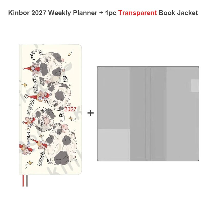 Еженедельный планировщик Kinbor 2027 Светло-голубой, MIEMIE With Cover