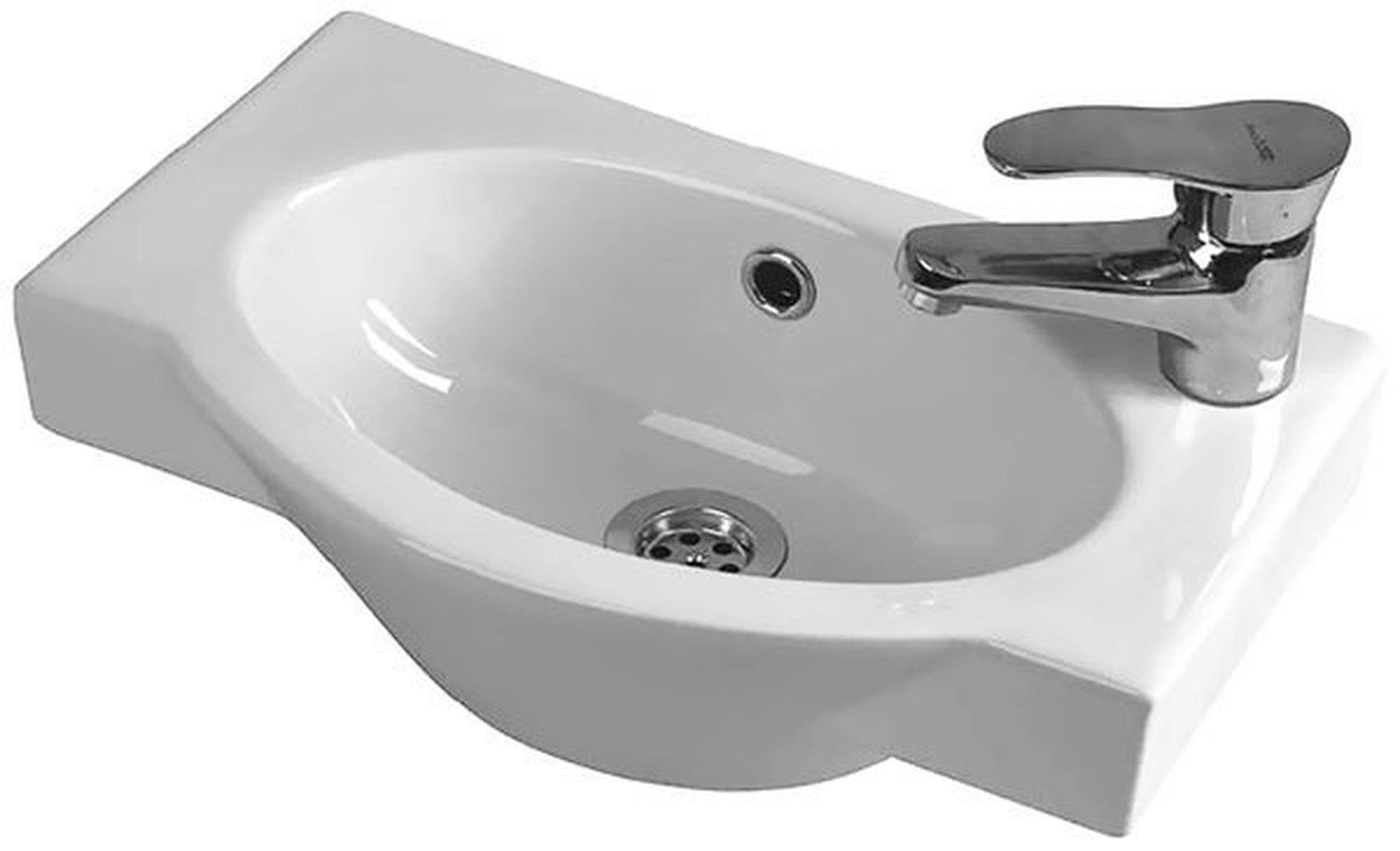 Раковина Santek Форум 45 прямоугольная подвесная 45.5x28 см белая фаянс