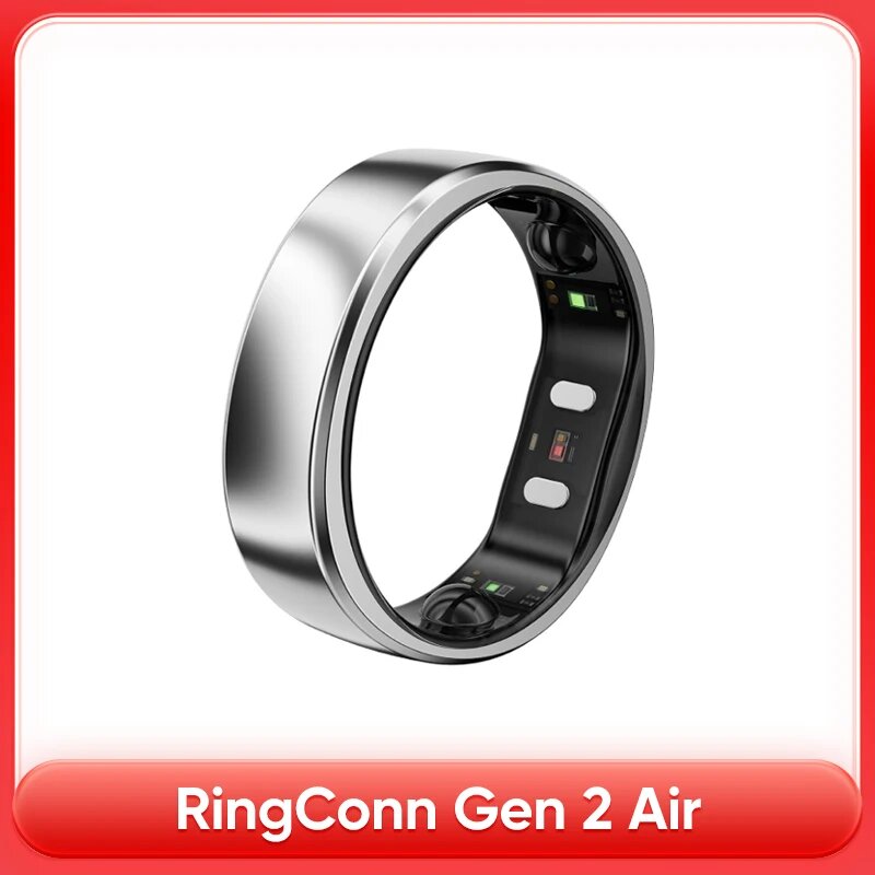 Умное кольцо Ringconn Gen 2 Air для отслеживания сна и здоровья 6, Galaxy Silver