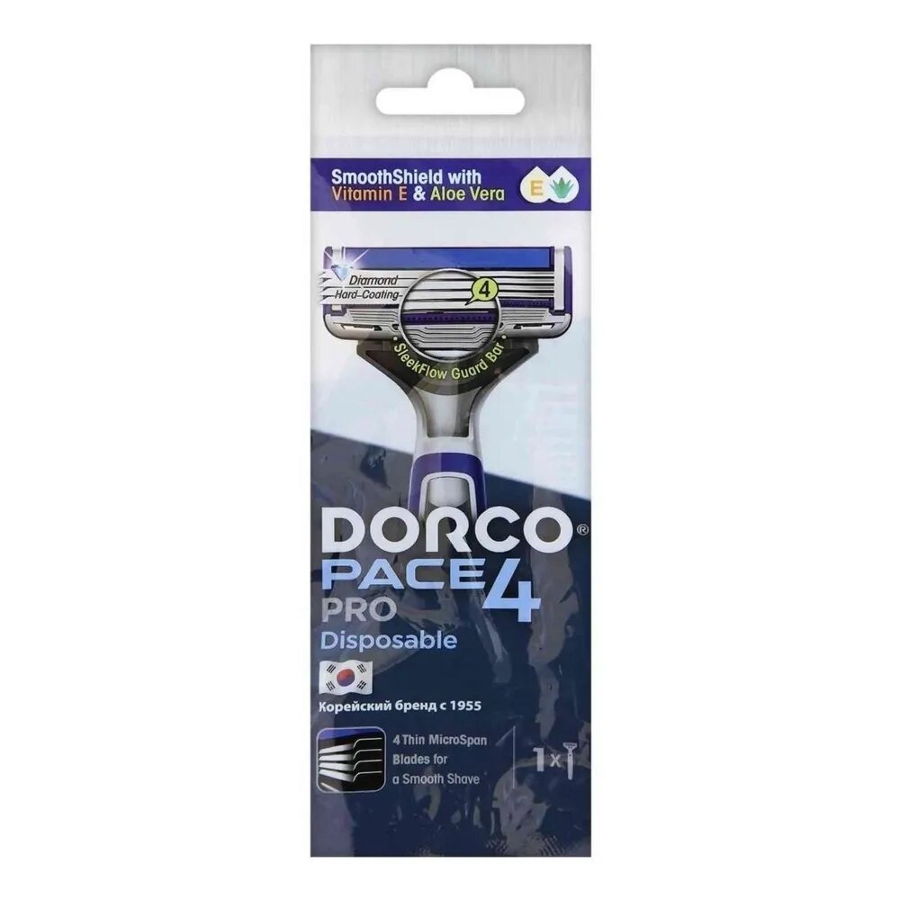 Бритвенный станок Dorco Pace 4 лезвия 1 шт