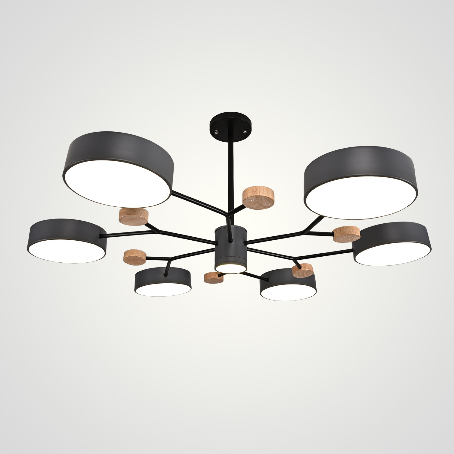 Люстра на штанге MEADE 7 lamps Grey