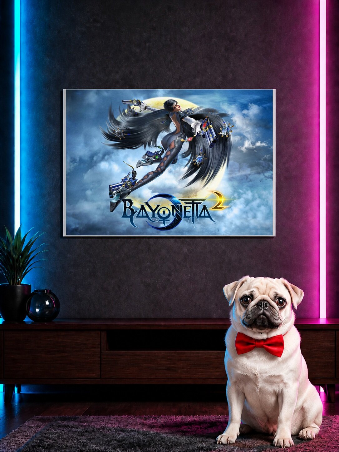 Постер Bayonetta — тёмная игровая атмосфера A3 для интерьера