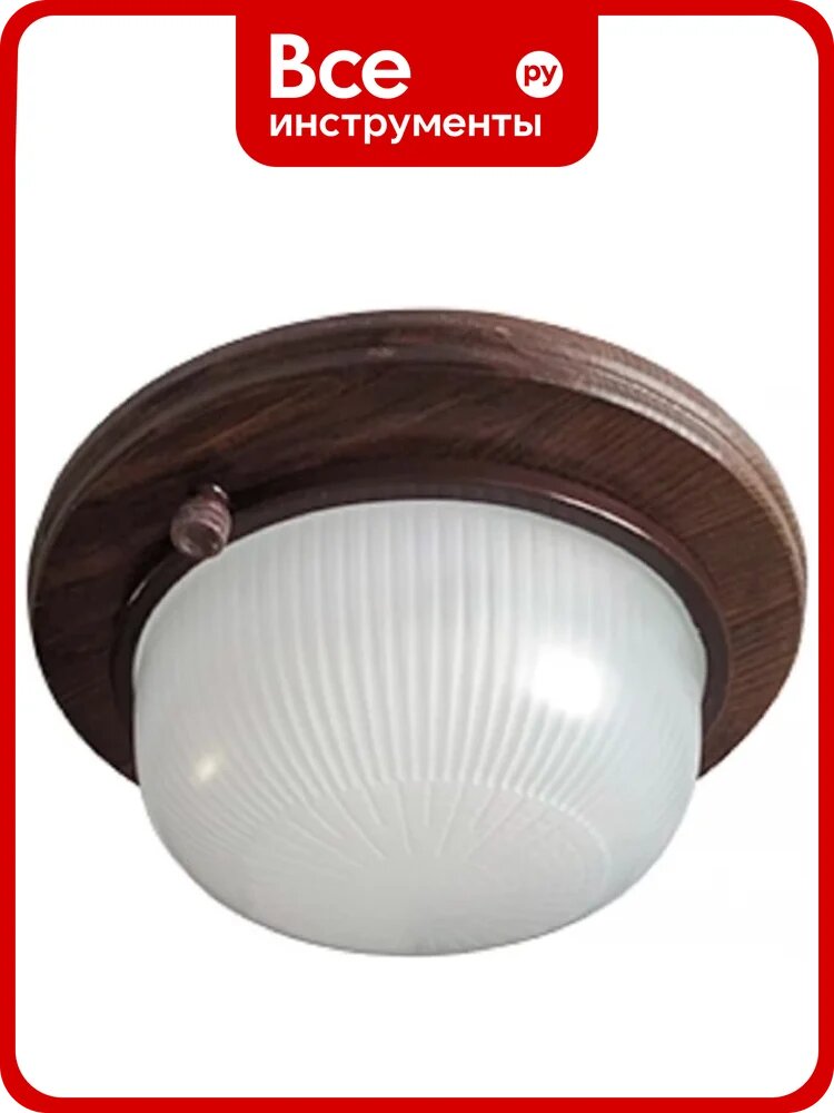 Накладной светильник Ecola Gx53 led нбо-03-60-021 круг, ip65, дерево, орех, 1 x gx53, матовый, 220x84 TP53R2ECA