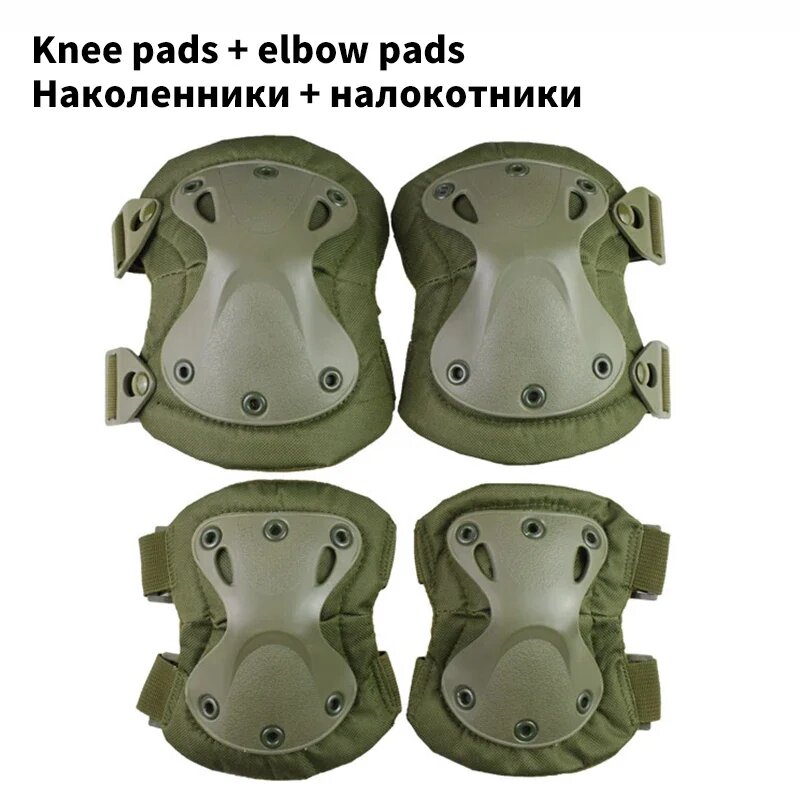 Тактические наколенники и налокотники Green-1Set