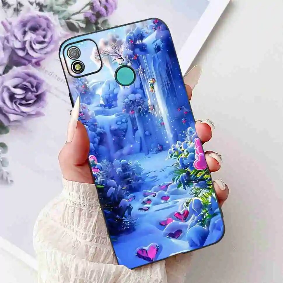 Чехол на Tecno Pop 4 с зимним пейзажем, Цвет: 6043