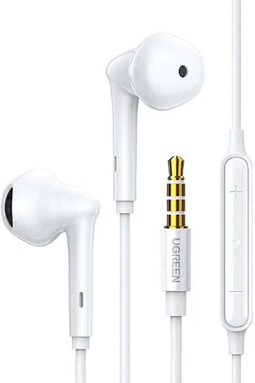 Наушники проводные UGREEN EP101 (60692) Wired Earphones with 3.5mm Plug. белый