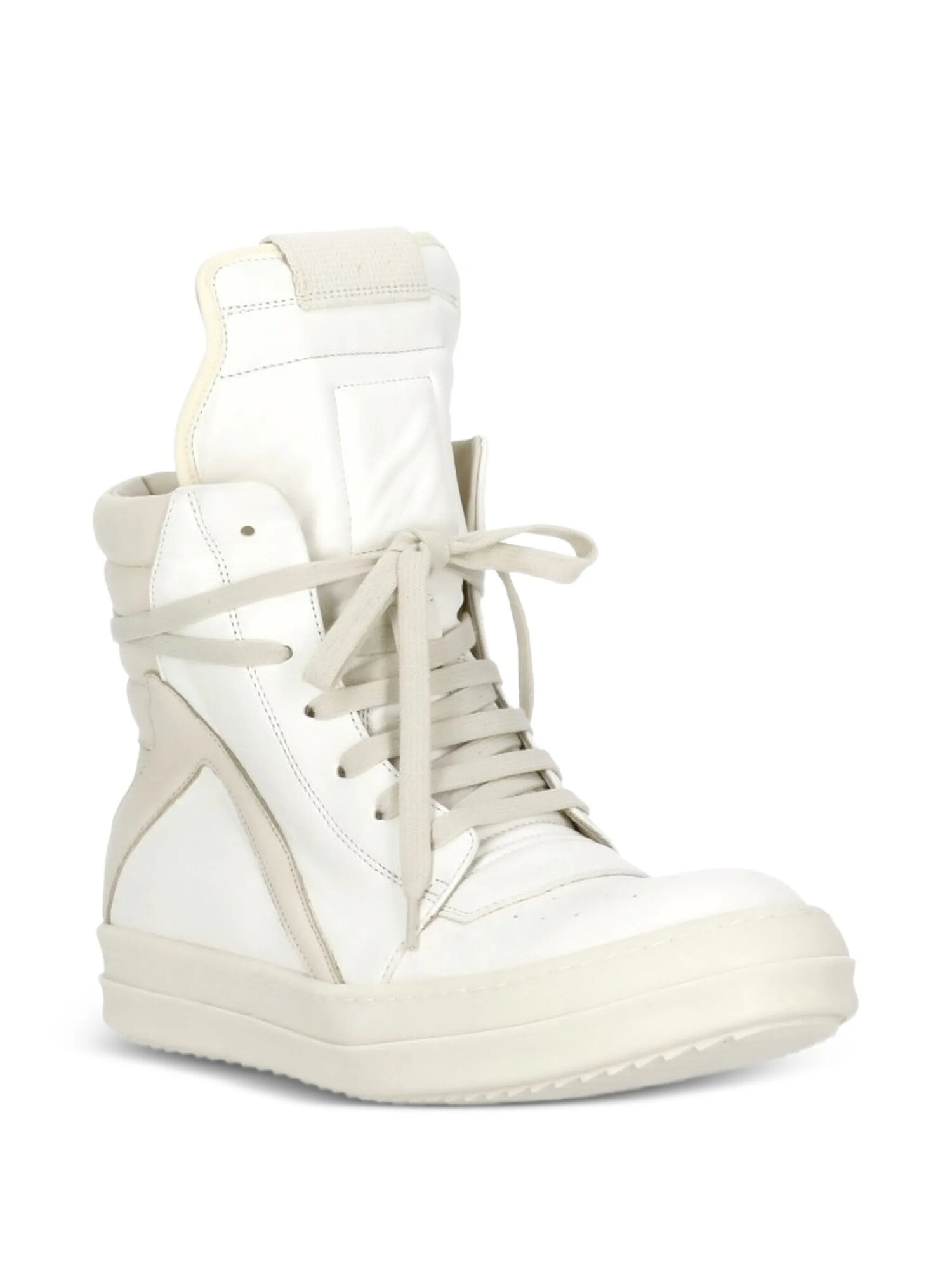 Кроссовки Rick Owens Geobasket, размер 40 EU, бежевый/белый — фото 1