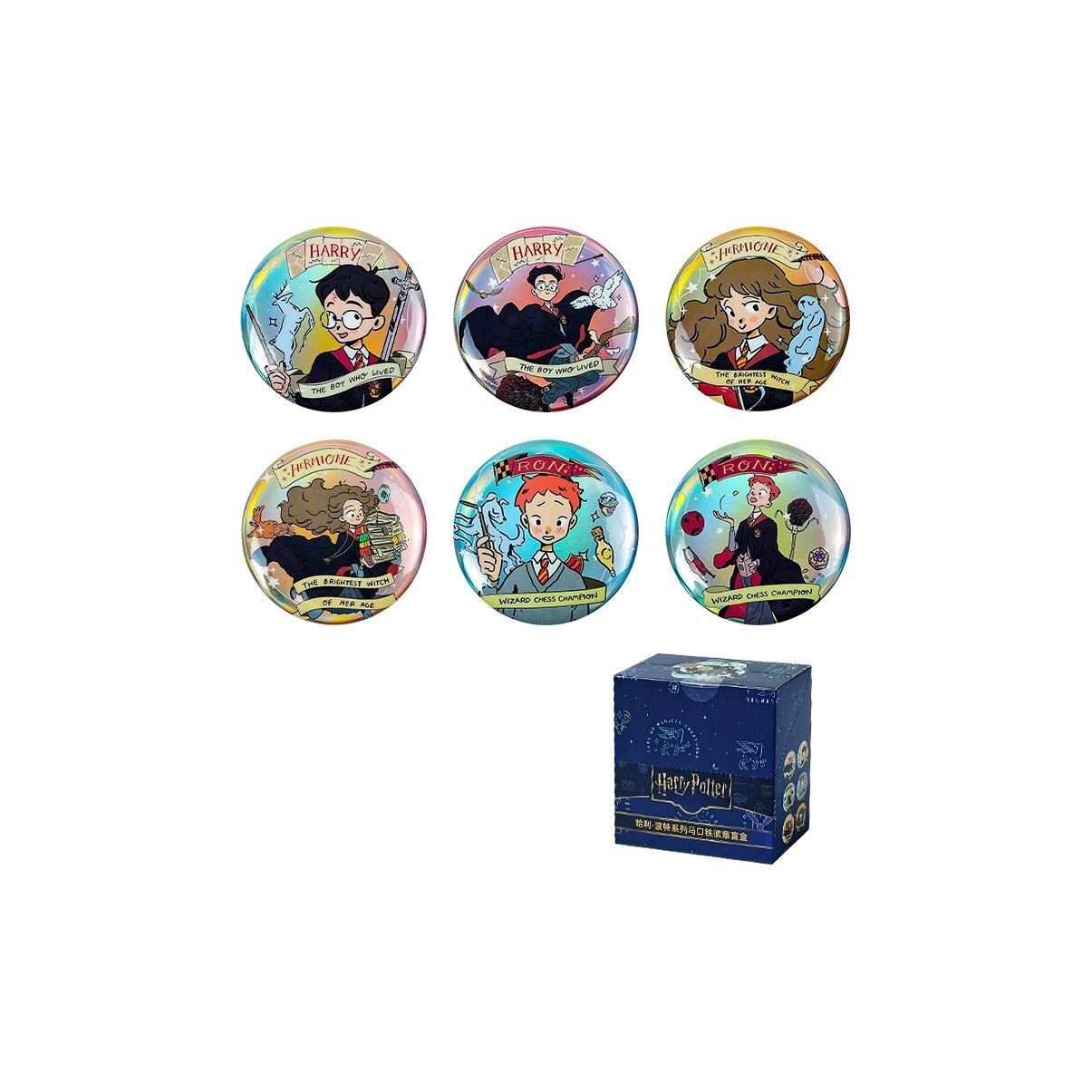 OTRAINBOW Гермиона Грейнджер Рон Уизли Magic Preppy Мерч Жестяная Blind Сумка Beancurd Значок Значки