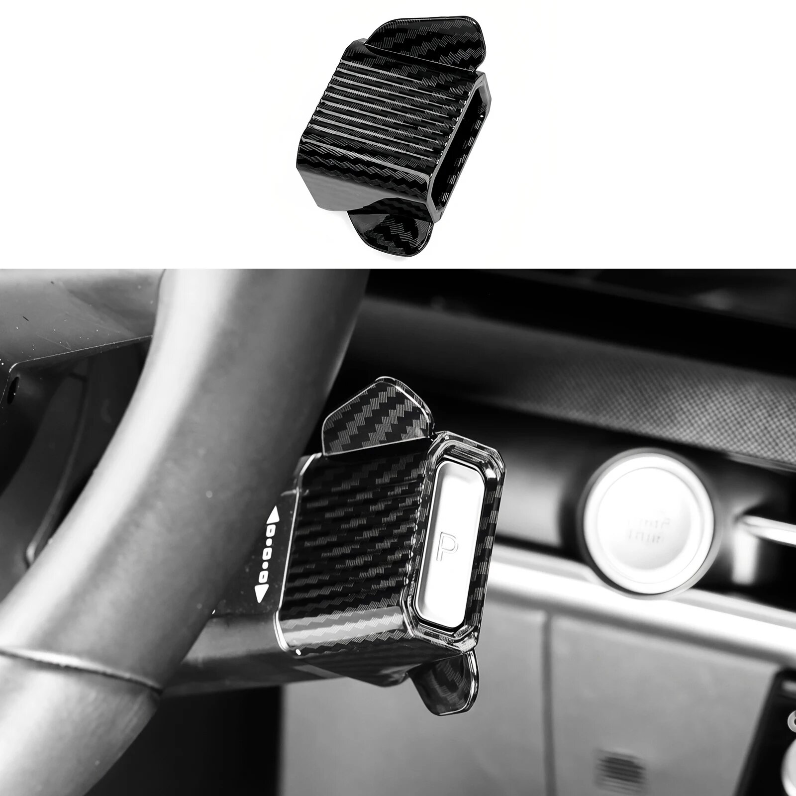 Крышка кнопки переключения передач на руле ABS для Hyundai Kona SX2, специальные Carbon Fiber