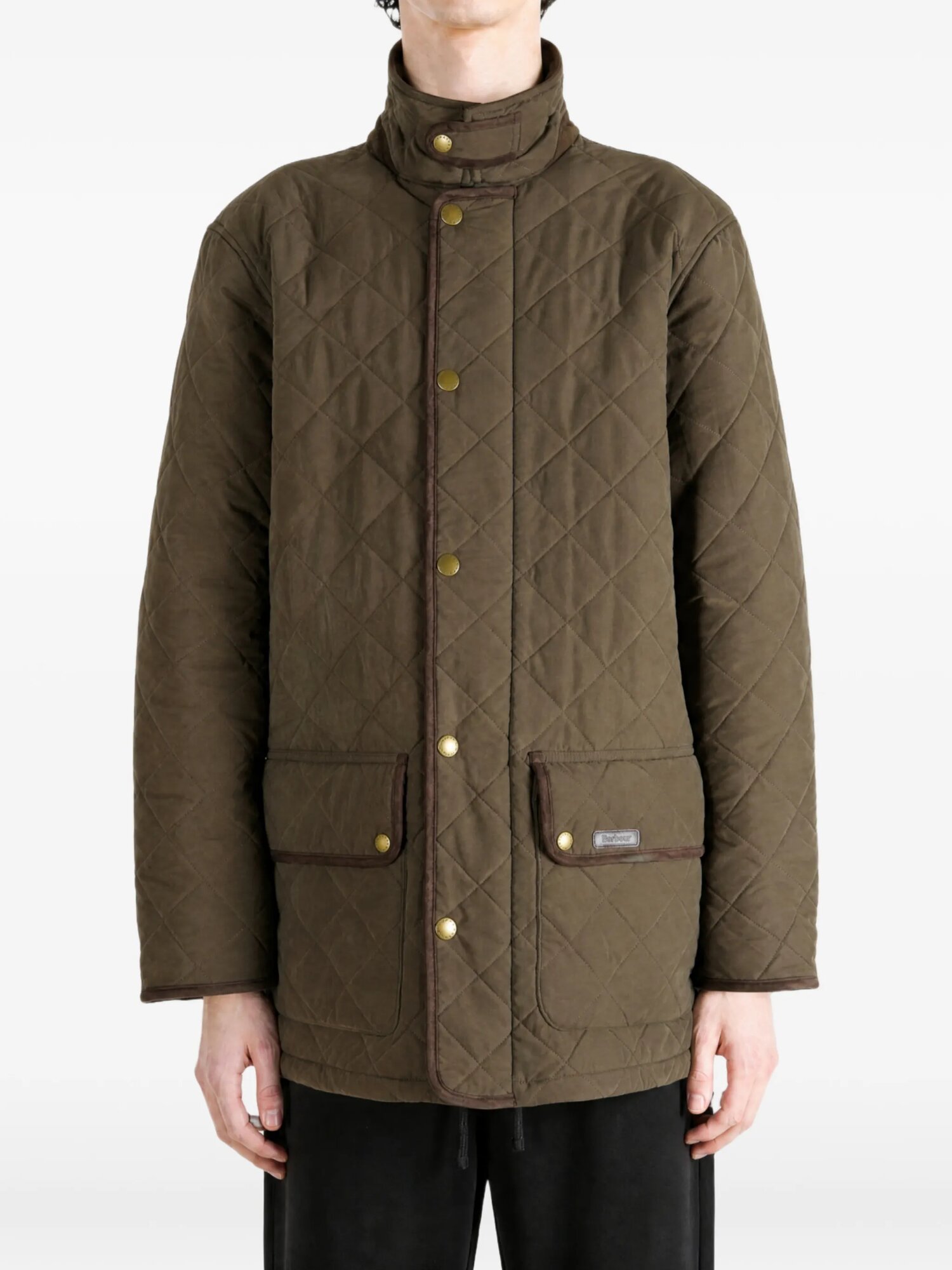 Куртка Barbour Thursby quilted high-neck jacket, размер 50, зеленый — фото 1