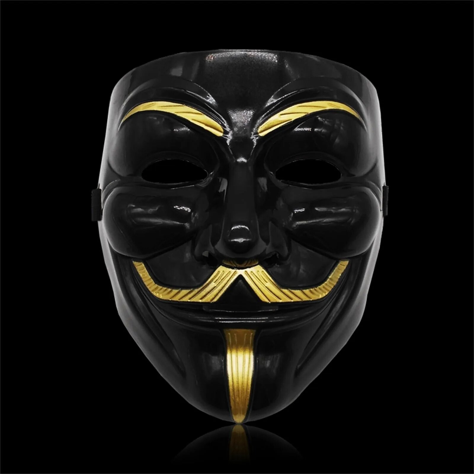 Маска V для мести, черная и белая, для взрослых и детей от 12 лет black