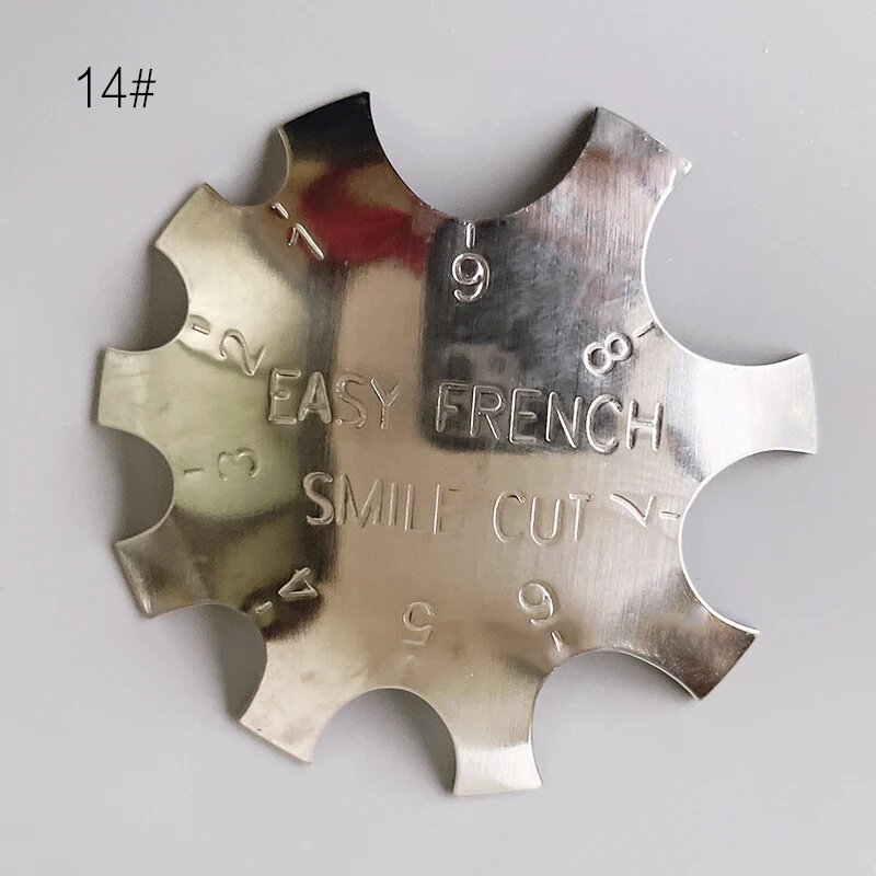Трафарет для маникюра "Easy French Smile Cut" 14#