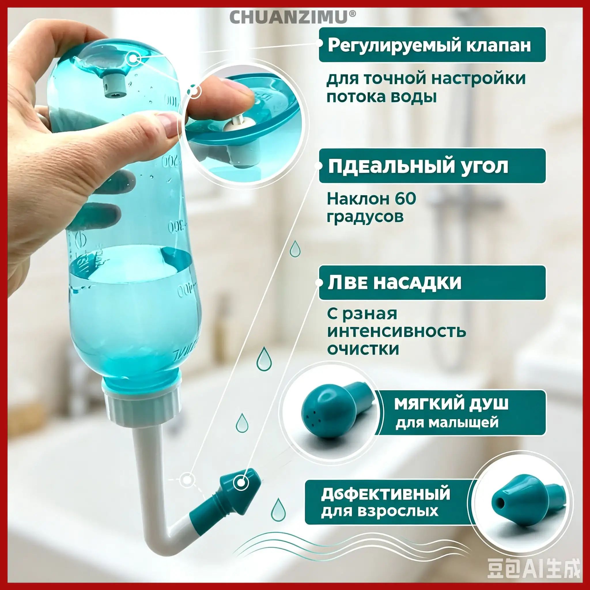 Кукушка для промывания носа/Ирригатор для зубов портативный/Ирригатор