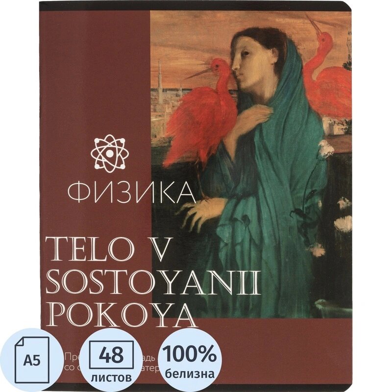 Тетрадь предметная Комус Класс Искусство, 48 л, А5, клетка, физика