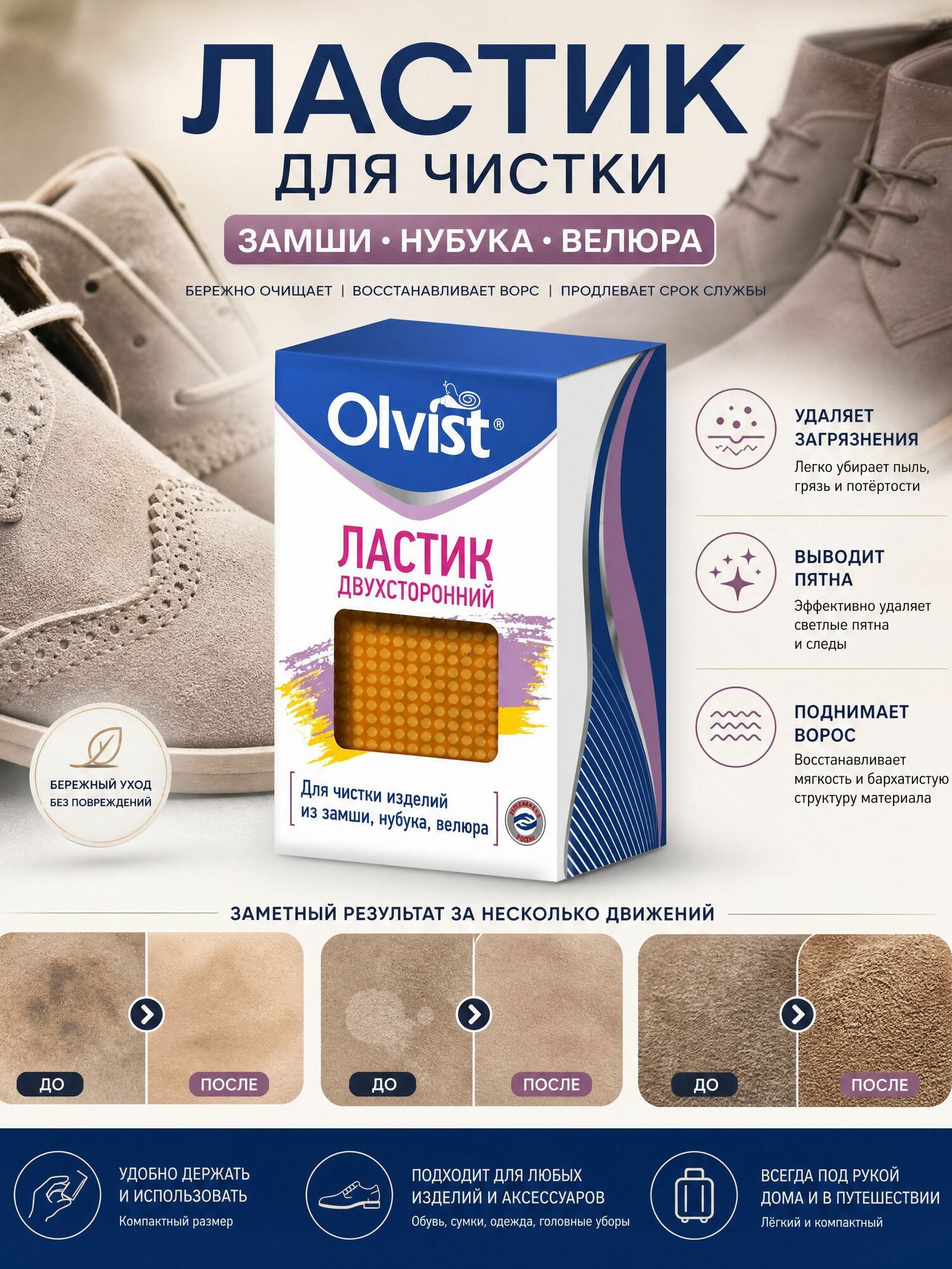 Ластик для замши, нубука и велюра Olvist