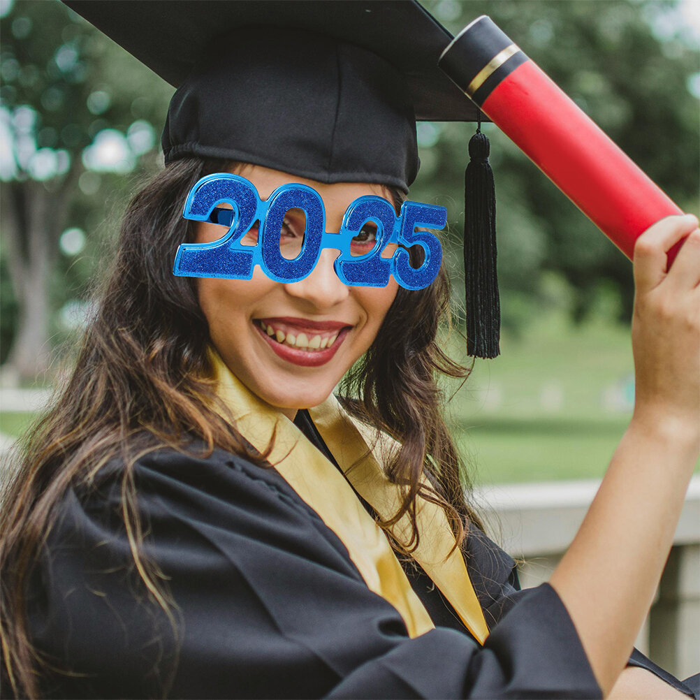 4 Штуки Новый Год Блестящие Очки 2025 Стильные И Уникальные Для Вечеринок 20.00X13.50X6.00Cm
