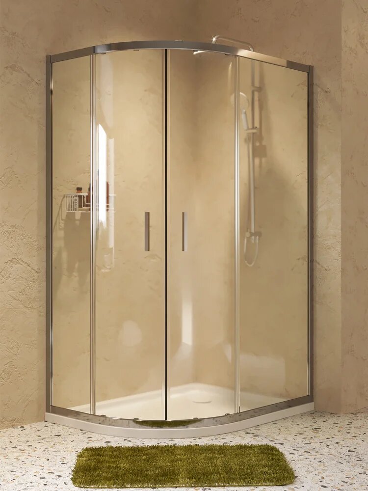 Душевой уголок Wasserkraft Lippe 45S24 без поддона, стеклянный, 120x90, асимметричный, раздвижной, немецкий