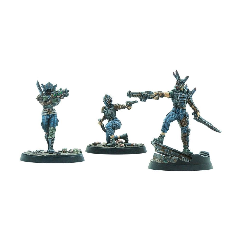 Игровые миниатюры Modiphius Fallout: Wasteland Warfare - Raiders: Disciples Leaders