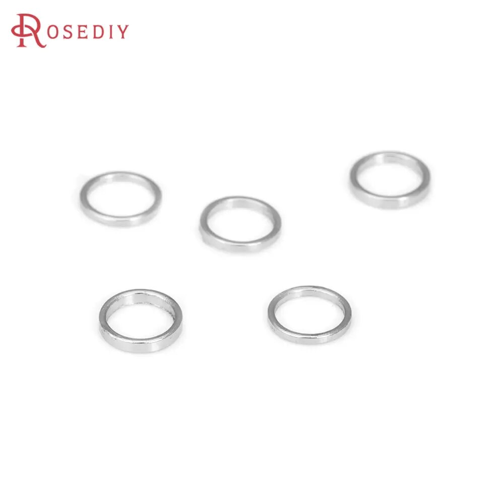 Кольца-коннекторы Rosediy латунные круглые закрытые 8 мм 18K Gold Color, 25MM 20PCS