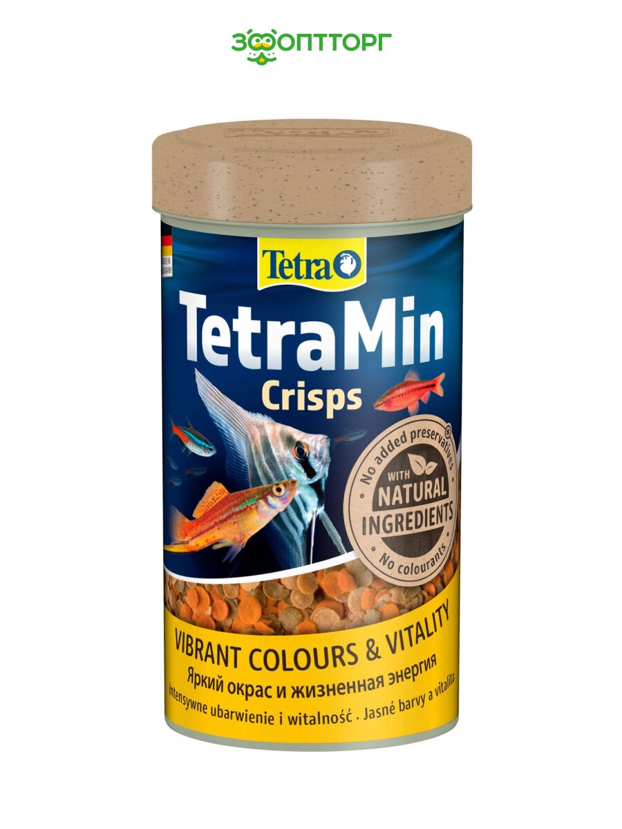 TetraMin Pro Crisps (чипсы) для любых видов тропических рыб 500 мл.