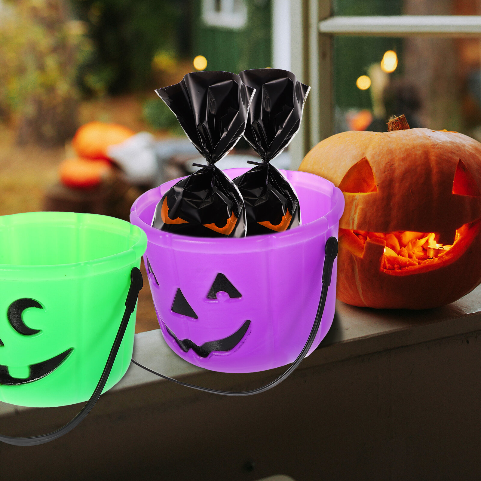 Конфетница В Forme тыквы 4 Шт Цветной Halloween С У Convenient Ручкой 18X18X14 см