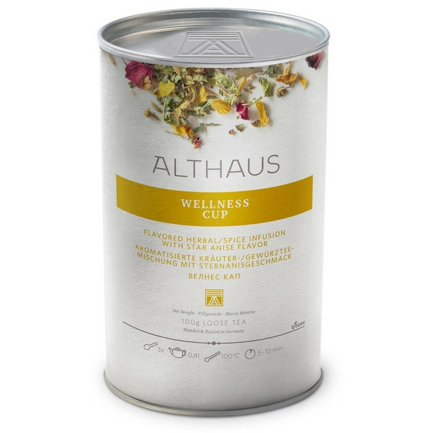 Чай Althaus Wellness Cup, травяной, 100 гр. банка