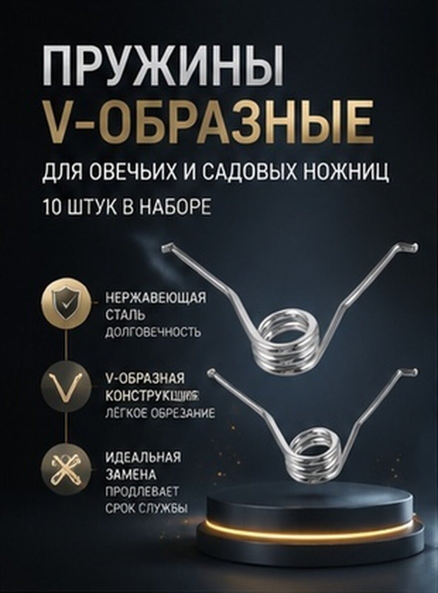 10 Штук Прочные Нержавеющие Спрings В-Образные Ножницы Для Острижки Размер 8.50X4.00X0.60Cm