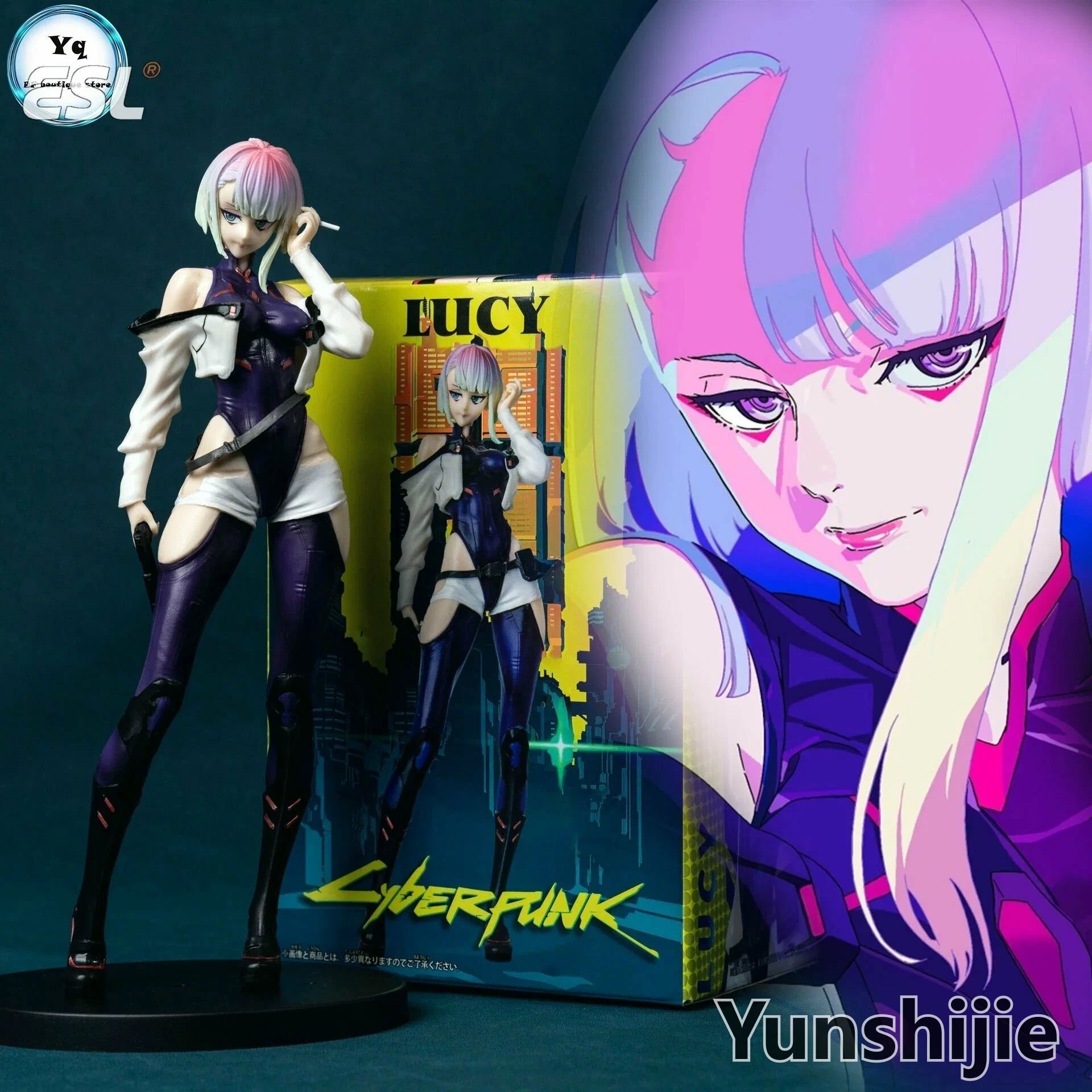 Фигурка аниме Cyberpunk Edgerunners "Lucyna Kushinada", 22 см, пластик, белая