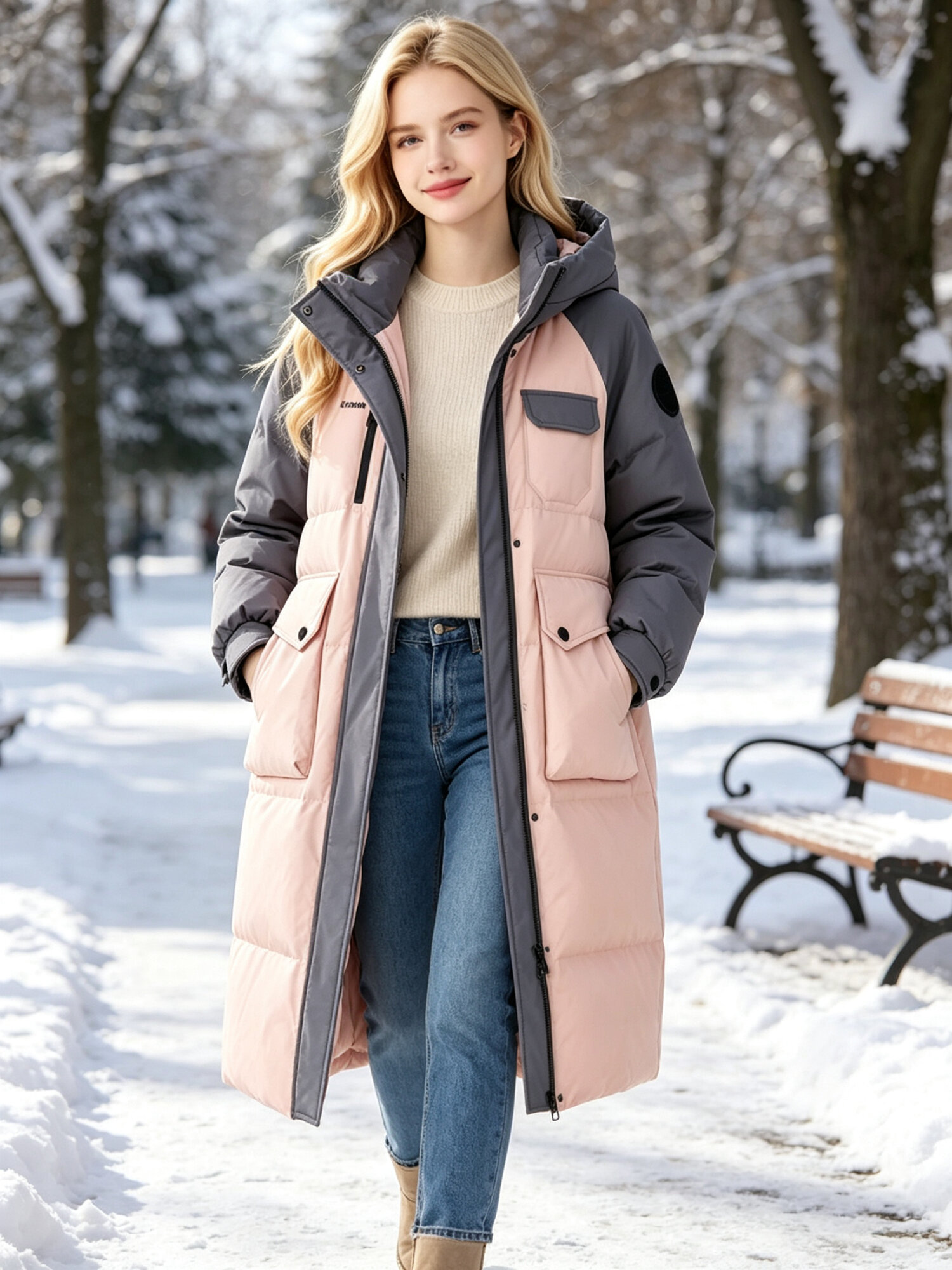 Куртка , размер XL, pink — фото 1