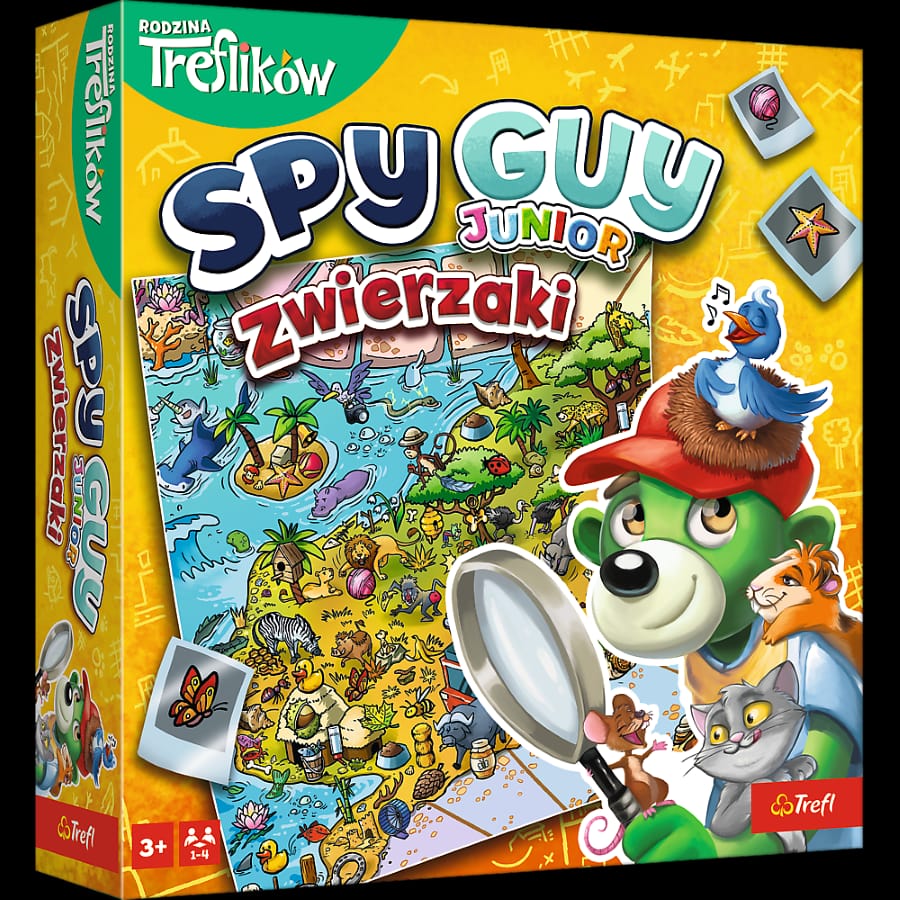 Настольная игра Trefl Семья Трефликов Spy Guy Junior Зверята, разноцветный