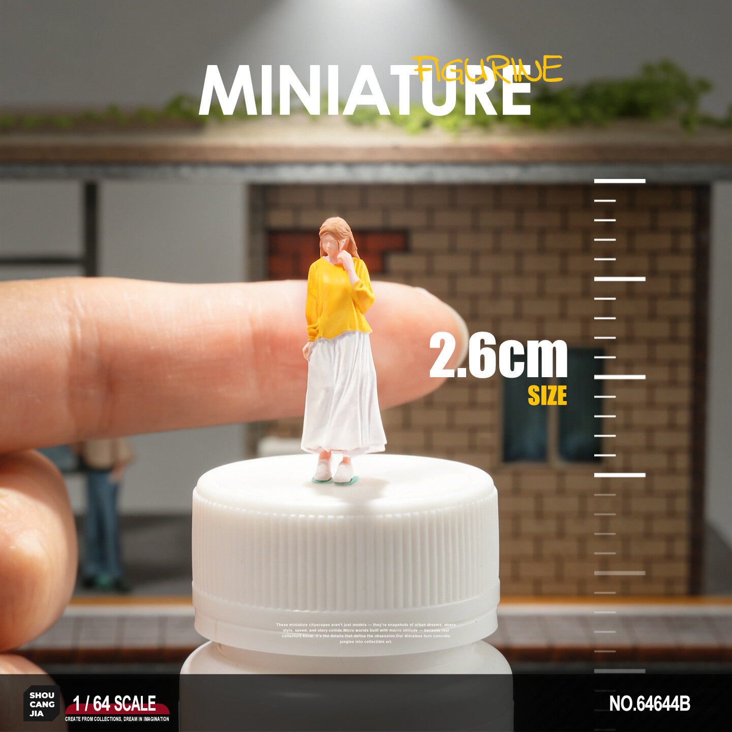Миниатюра, Статуэтка, Масштабная фигурка 1/64, окрашенная смоляная миниатюра, для макетов и диорам 1шт