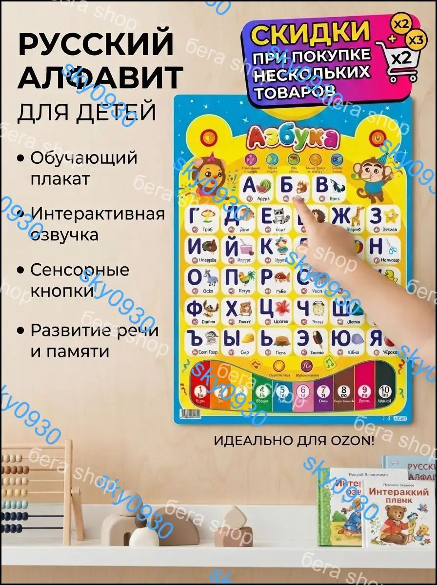 Образовательный интерактивный плакат "Алфавит раннего образования"