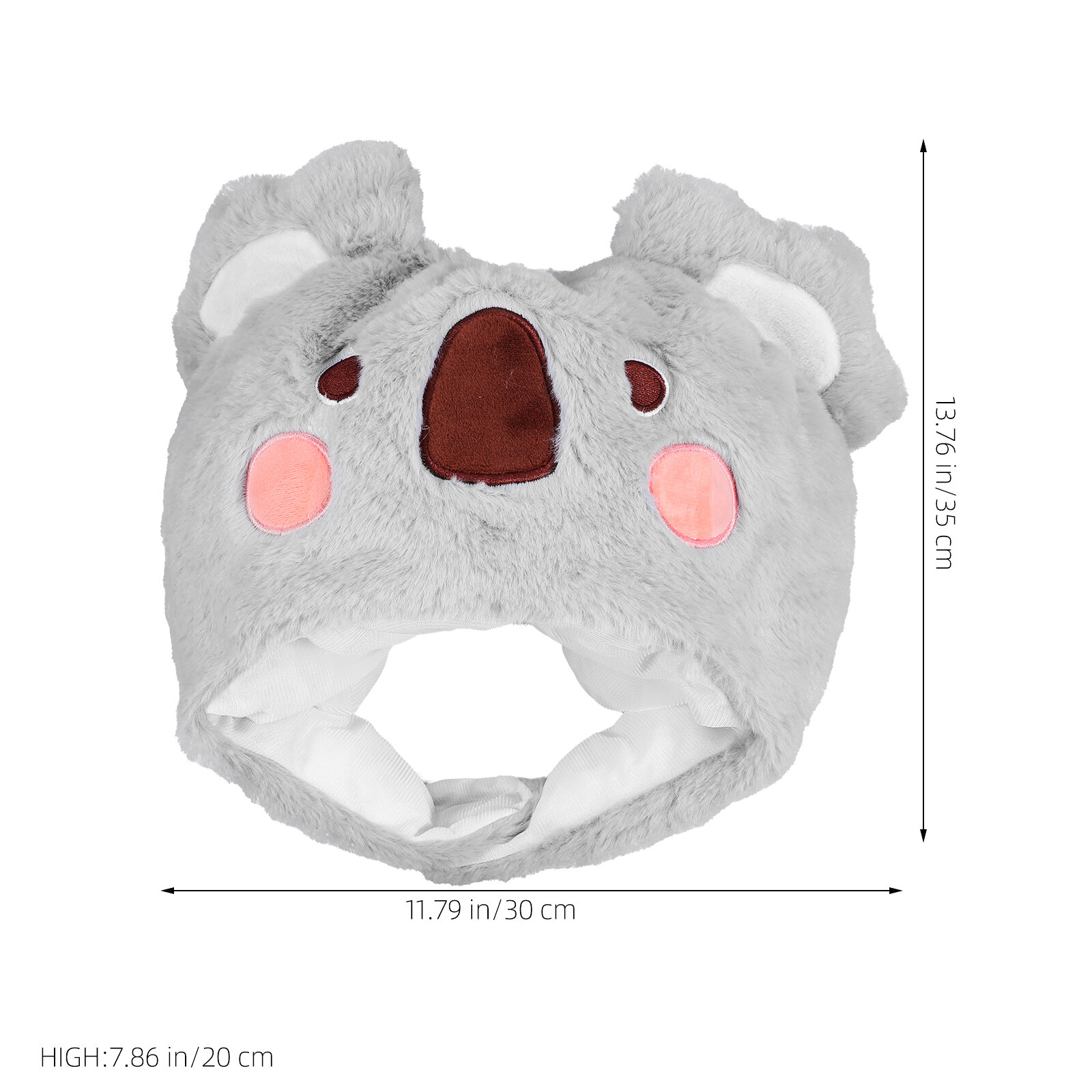 Lovely Plush Koala Headgear Для Фото На Праздники Размер 35.00X30.00X20.00CM
