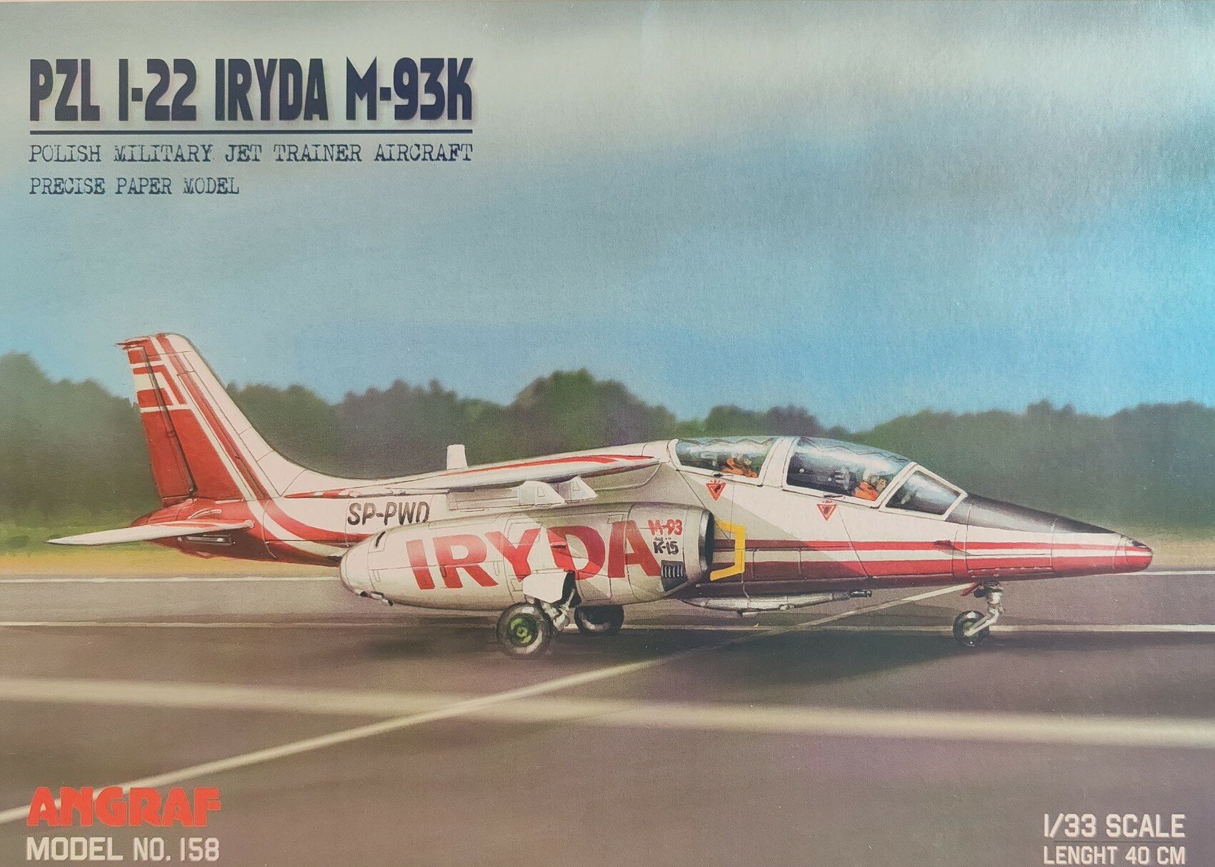 Сборная бумажная модель Учебный самолет PZL I-22 Iryda SP-PWD - angraf №158 (журнал)