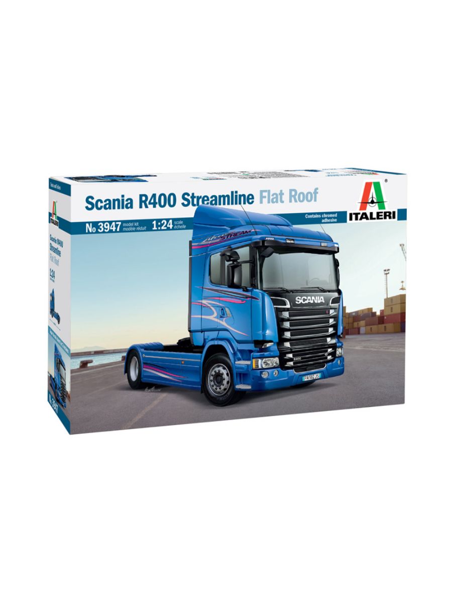 Сборная модель автомобиля Грузовик SCANIA R400 STREAMLINE (Flat Roof) Italeri