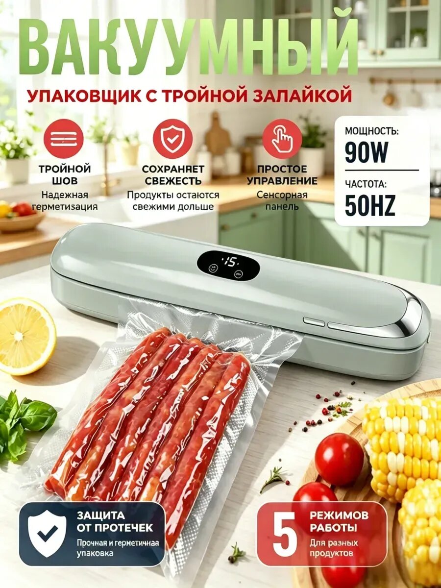 Вакуумный упаковщик с тройной материал корпуса сталь