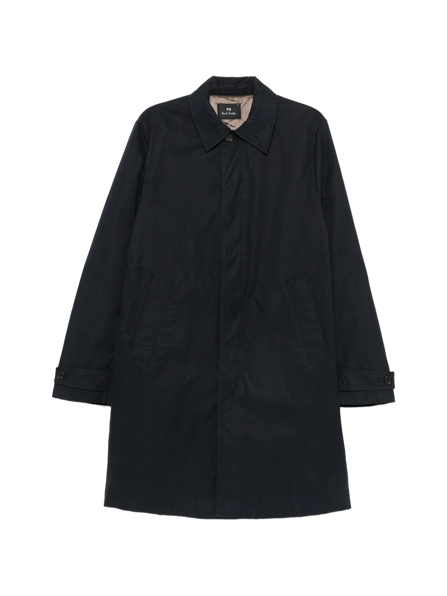 Пальто Paul Smith Showerproof button-front coat, размер 48, синий