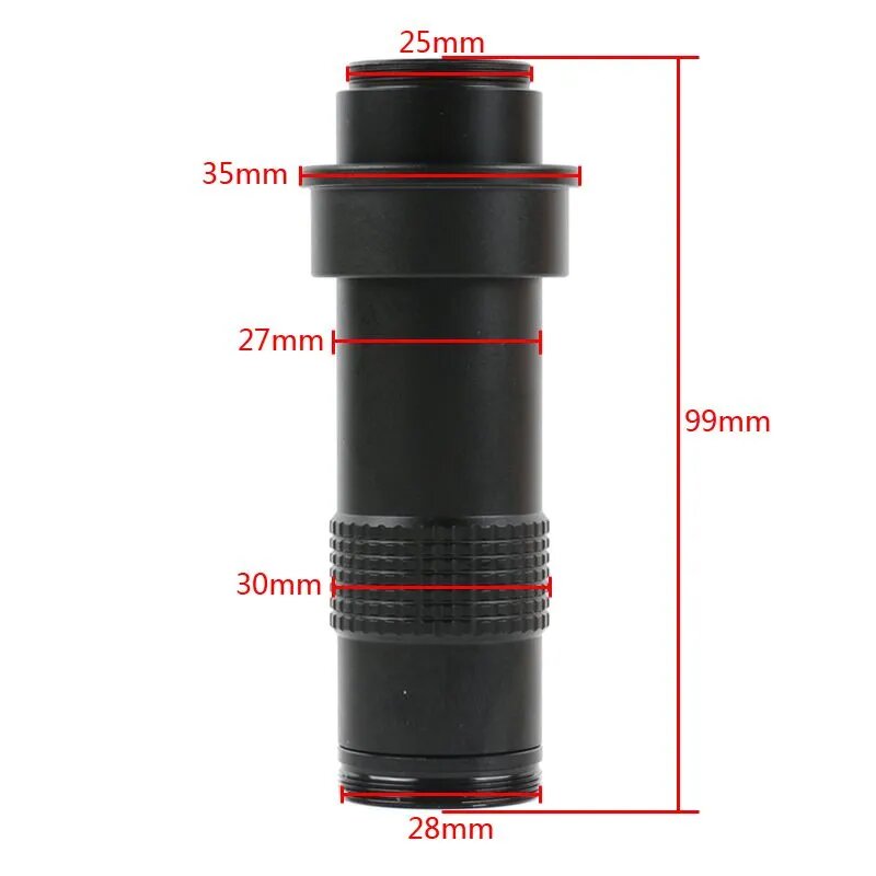 Регулируемый объектив с креплением C-mount, увеличением 1X-130X, кольцом 40/50 мм, бесконечным рабочим расстоянием для видеомикроскопа, камеры HDMI, VGA и USB.