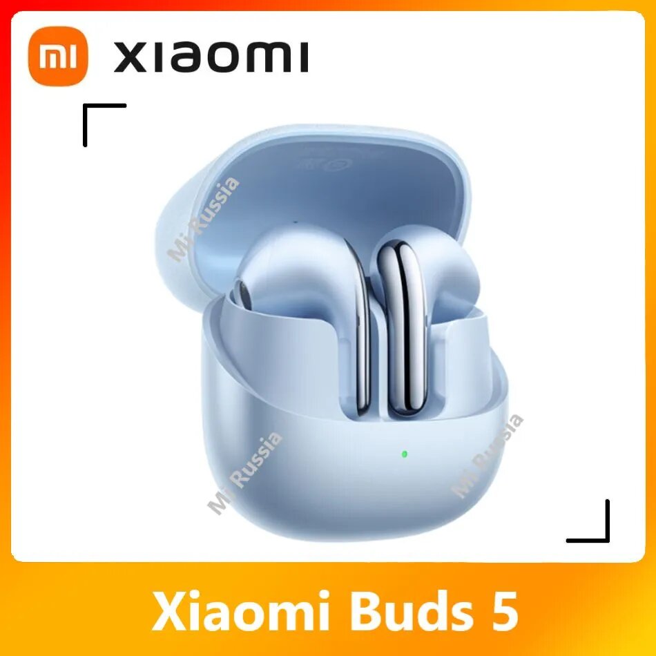 Xiaomi Наушники беспроводные с микрофоном Redmi Buds 5, Bluetooth, USB Type-C, синий
