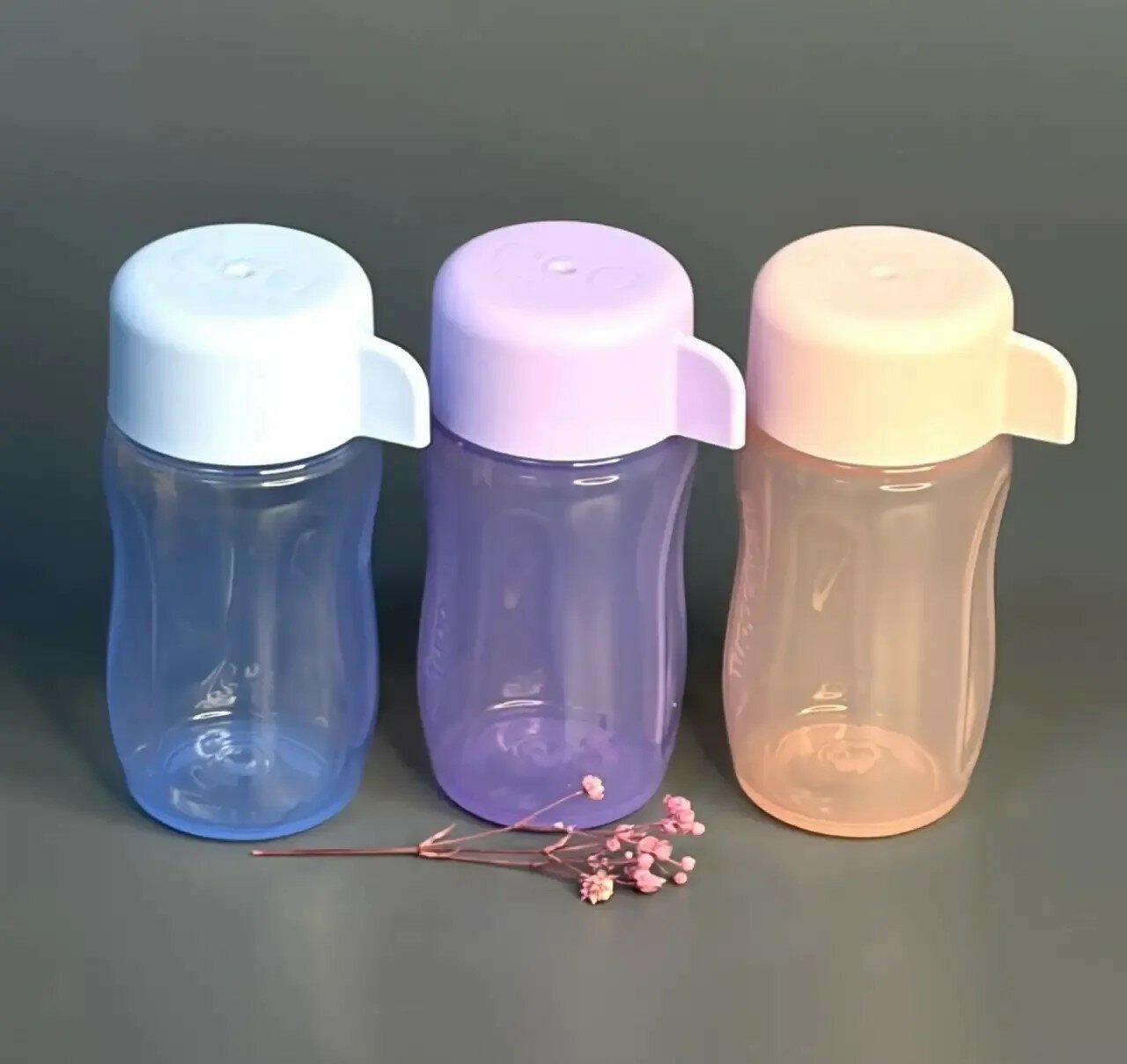 Набор "Эко-бутылочек" Tupperware 90мл (3шт) сиреневая, голубая и розовая
