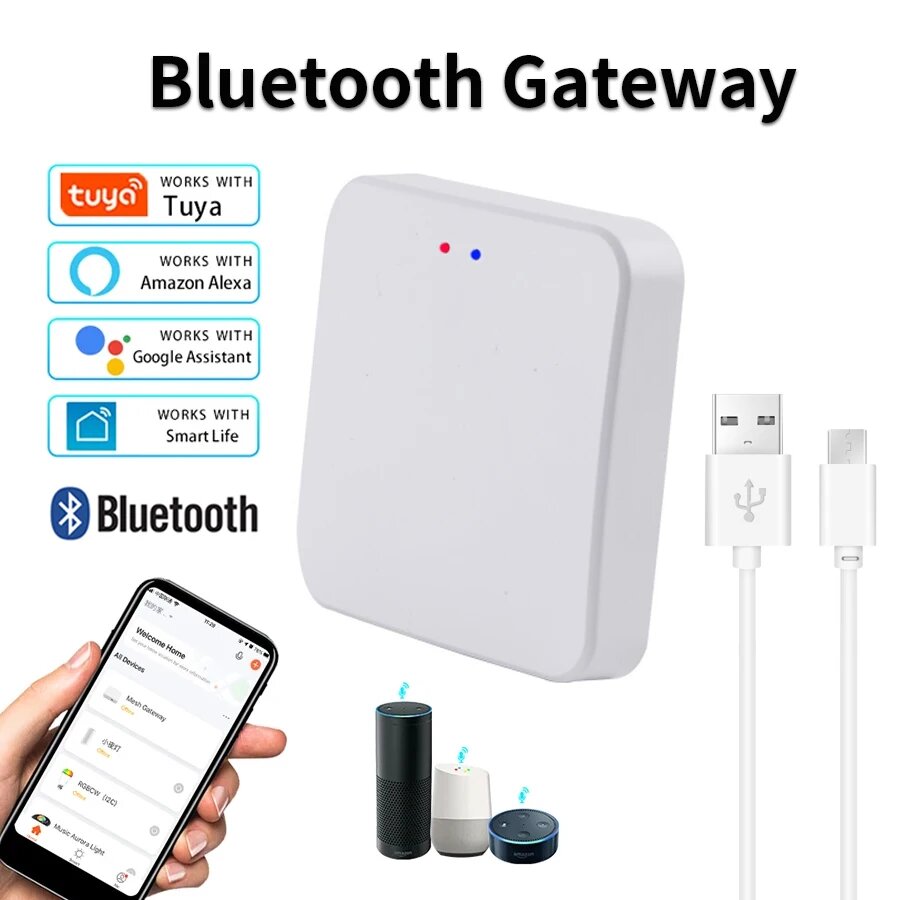 GGBEE Умный шлюз ZigBee для умного дома Синий, bluetooth gateway
