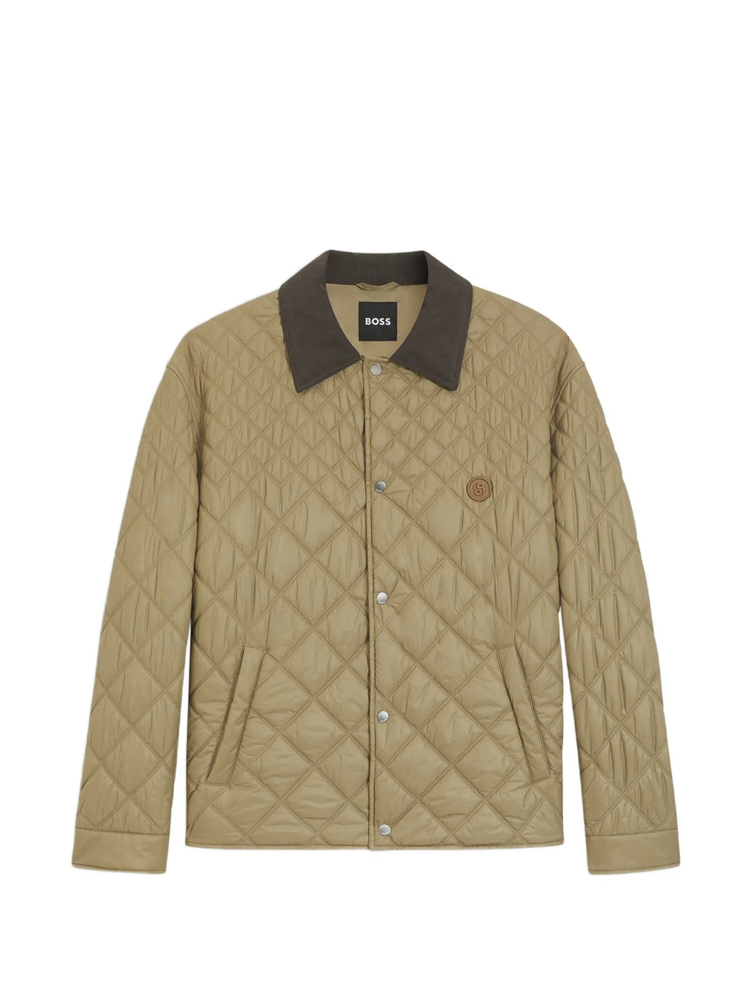Куртка Quilted-finish logo-patch jacket