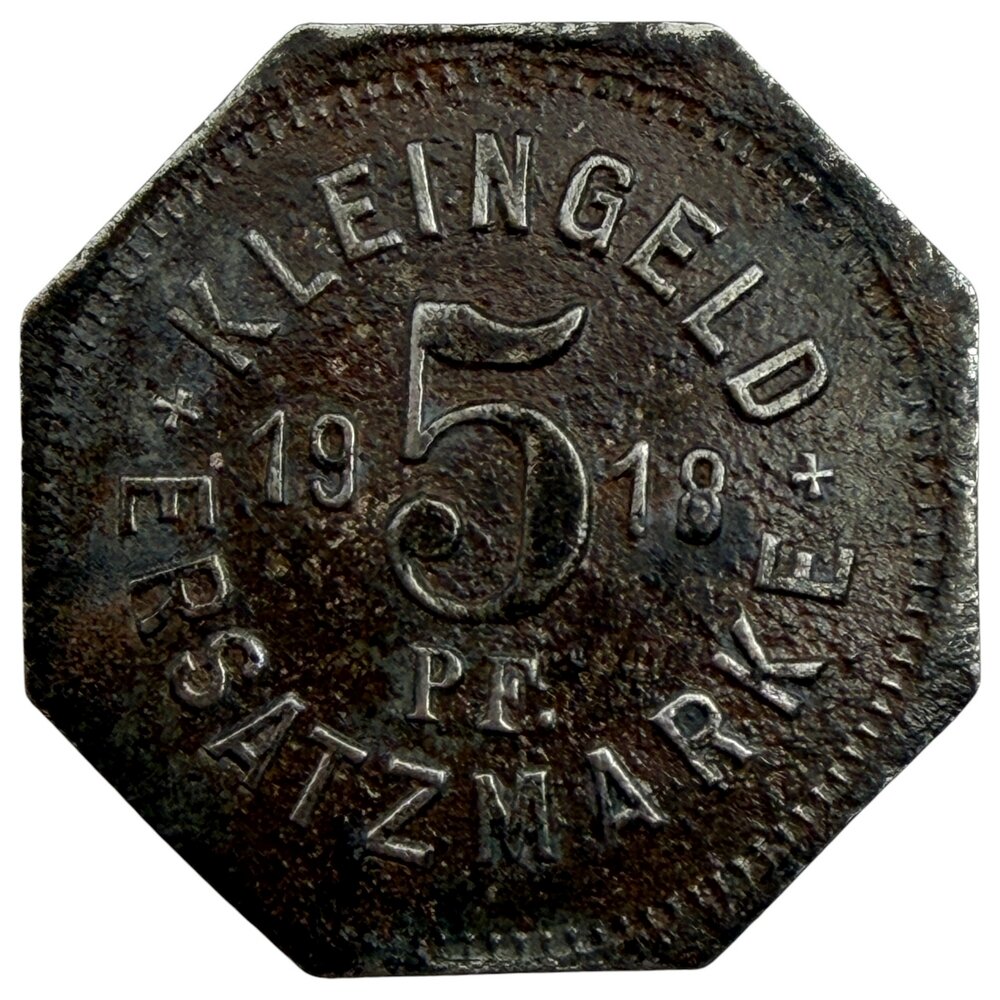 Германия, Германская империя, Швебиш-Халль 5 пфеннигов 1918 г.