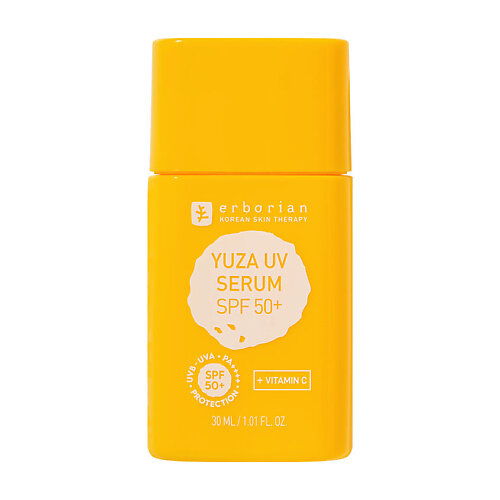 ERBORIAN Солнцезащитная сыворотка для лица SPF 50+ Yuza UV Serum, 30 мл